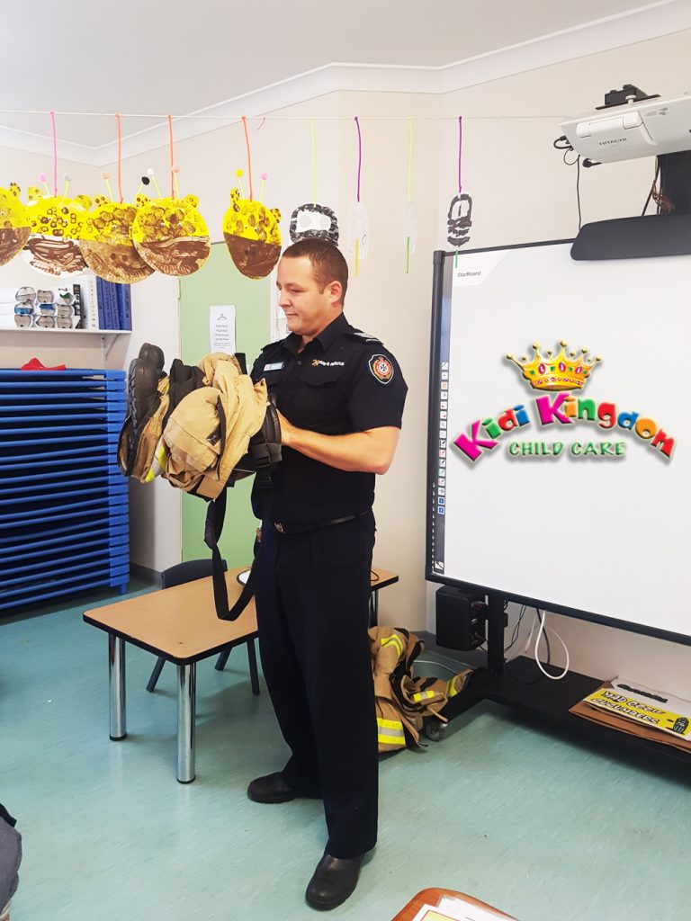 "Visit from Fire & Rescue Queensland" for Safety Education presentation.