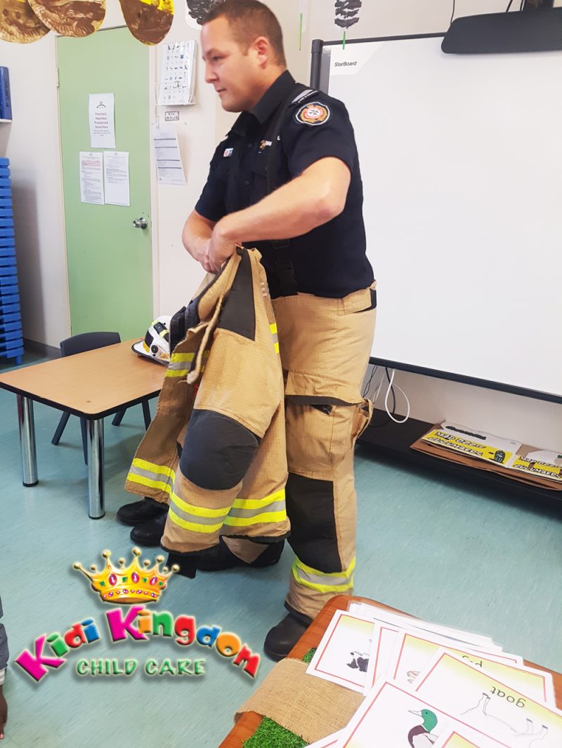 "Visit from Fire & Rescue Queensland" for Safety Education presentation.